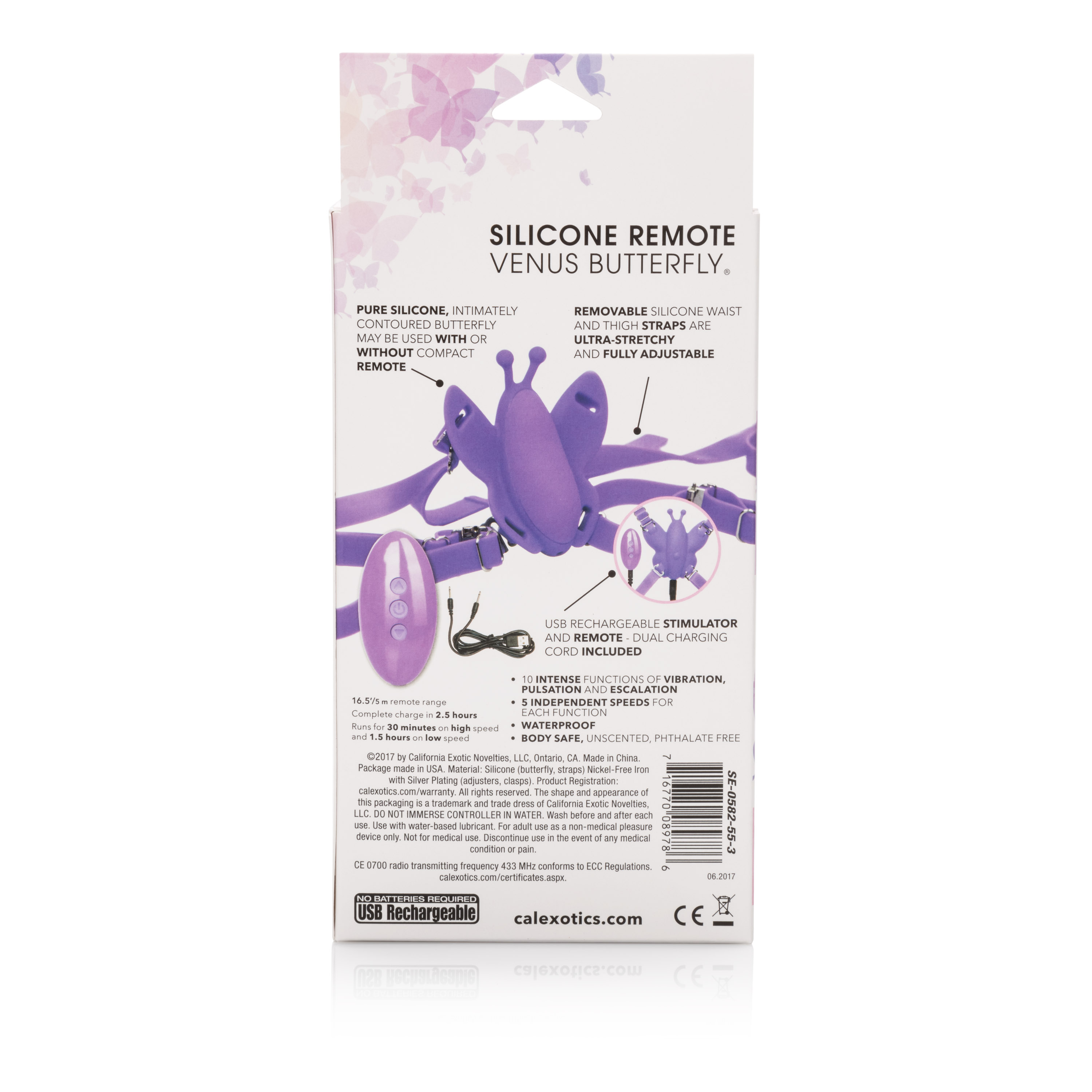 SE0582553 Venus Butterfly Silicone Remote Wireless Micro Butterfly ...