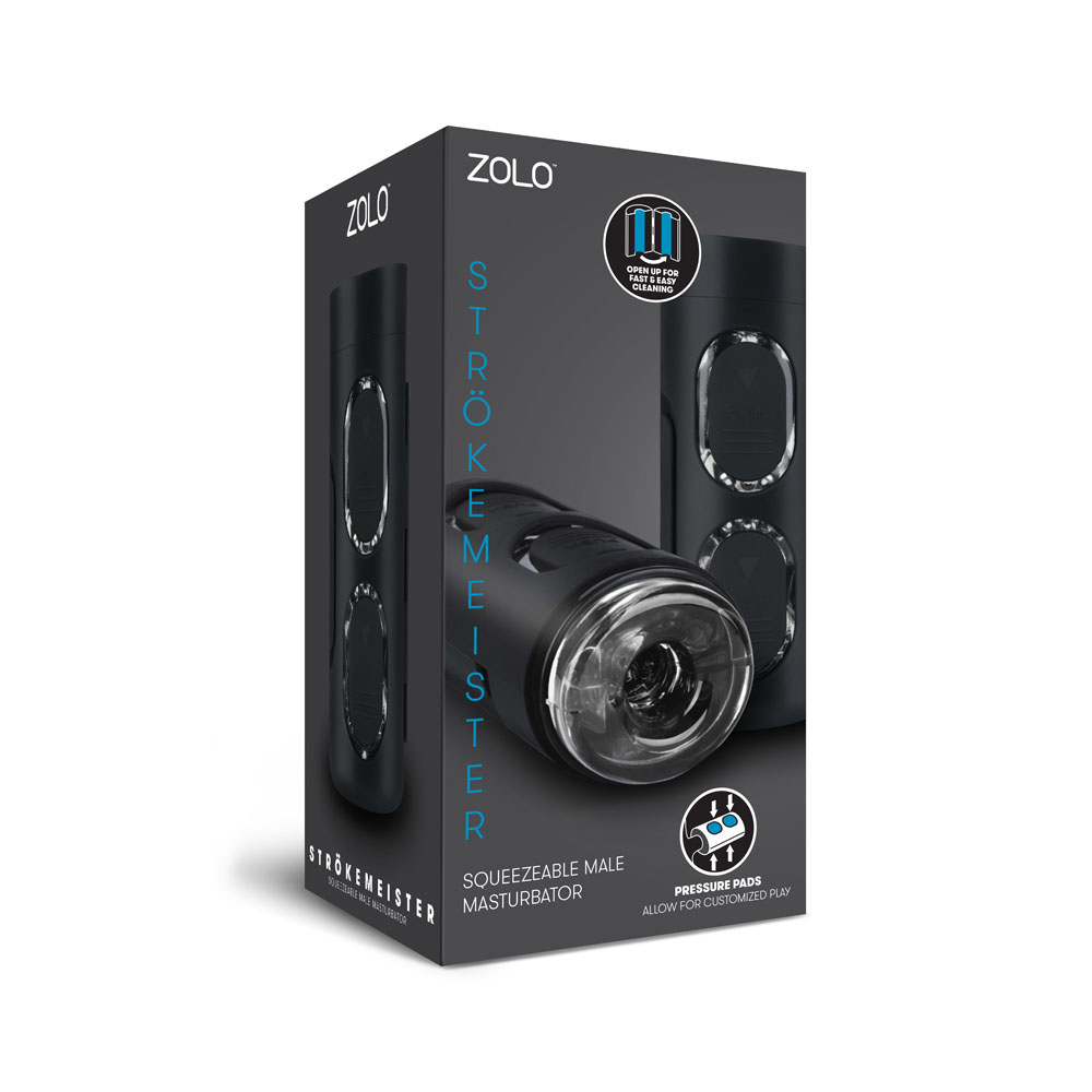 X-ZO6015 Zolo Strokemeister Squeezeable Male Masturbator - Black Honey ...