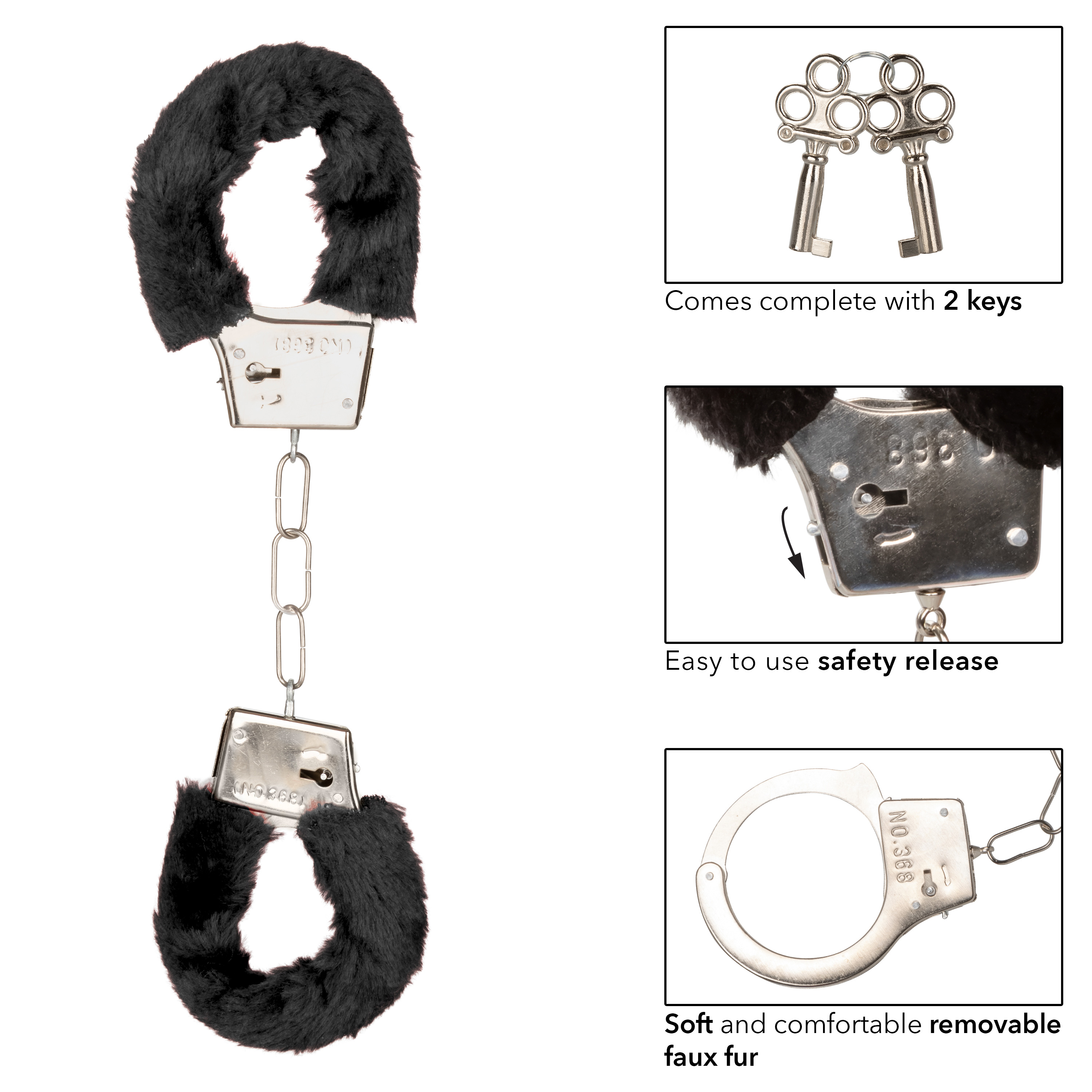 SE2651303 Playful Furry Cuffs - Black Honey's Place