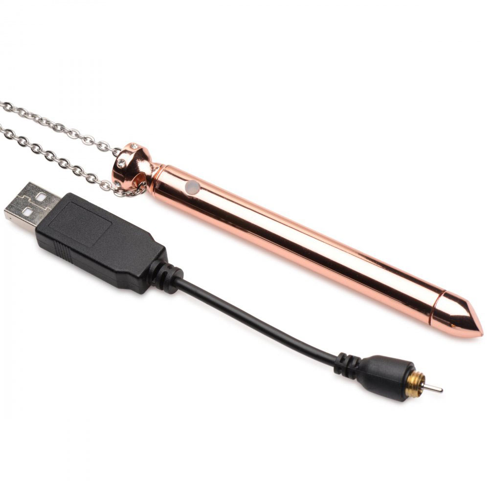 CH-AG894-ROSE 7x Vibrating Necklace - Rose Gold Honey's Place