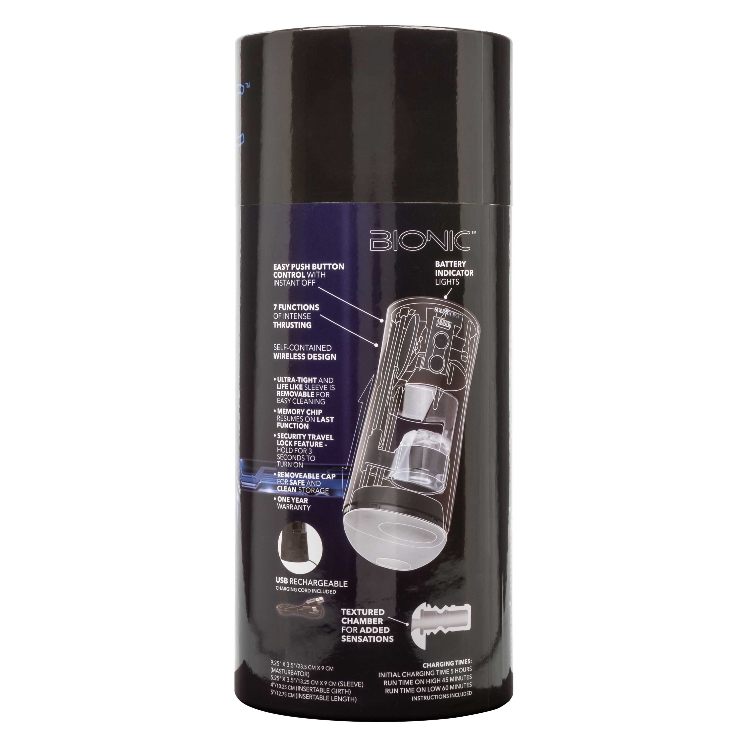 SE0851053 Bionic Power Stroking Masturbator - Black Honey's Place